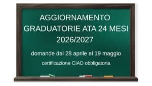 Graduatorie ATA 24 mesi 2026: le scadenze da non perdere